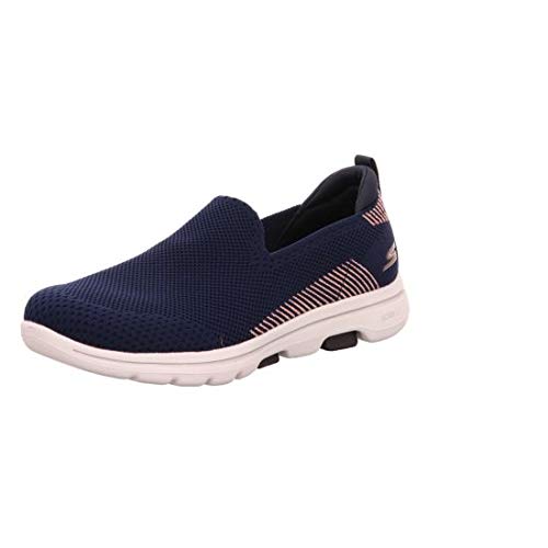 Skechers Women's GO Walk 5-PRIZED Sneaker, Navy, 8.5 M US