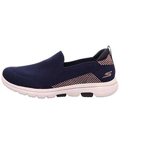 Skechers Women's GO Walk 5-PRIZED Sneaker, Navy, 8.5 M US