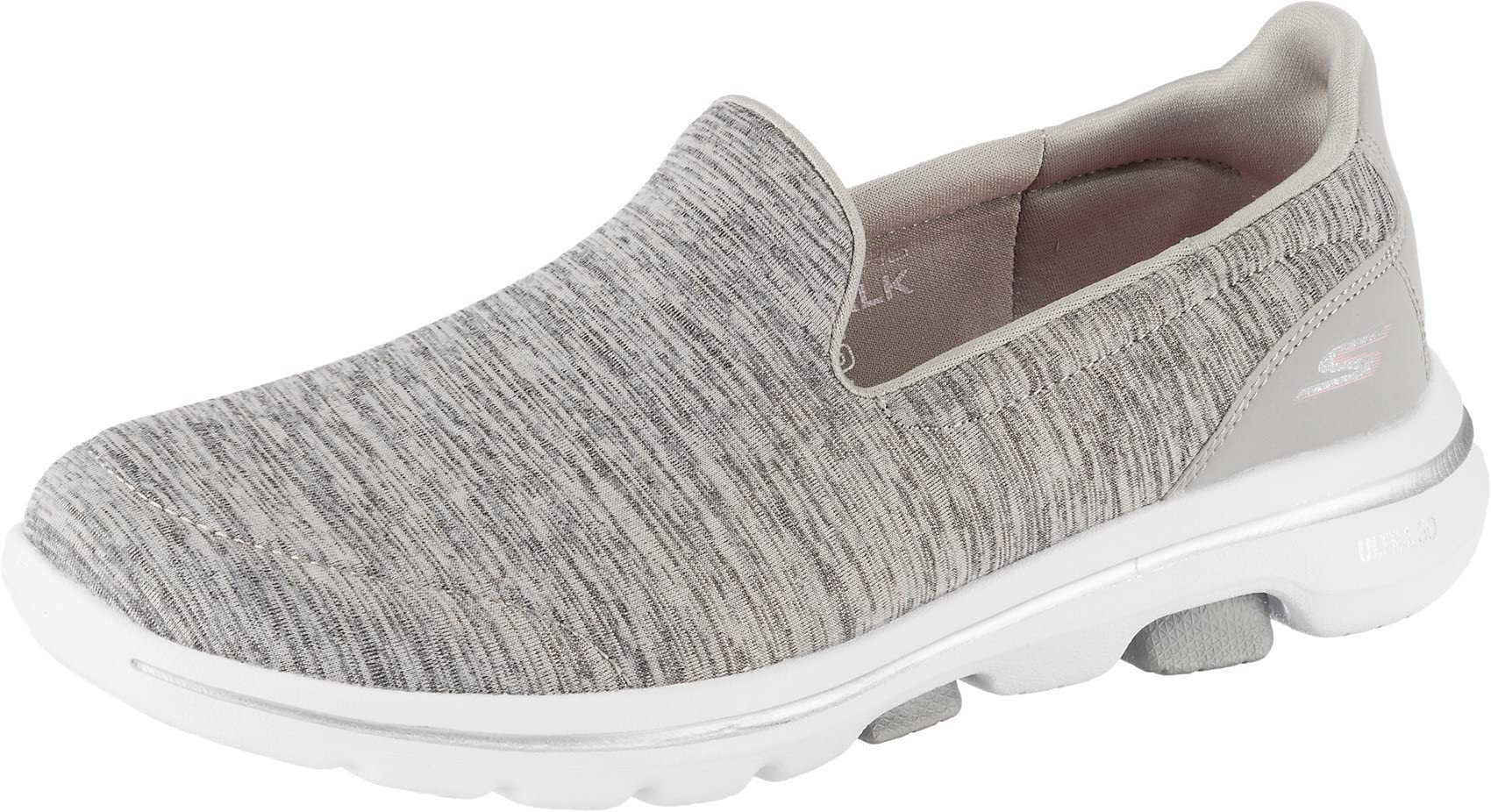 Skechers Women's Go Walk 5 Honor Sneaker, Grey, 8