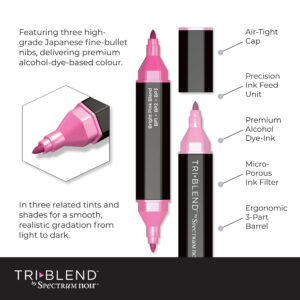 Spectrum Noir Triblend-Blendable Alcohol Marker Pens-Essential Blends-Set of 24, Multi