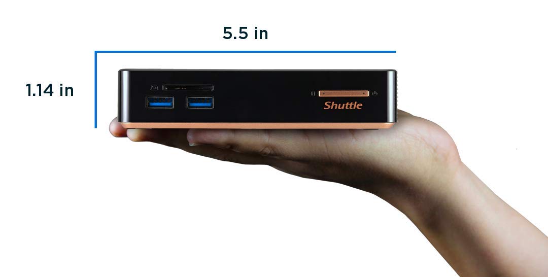 Shuttle Mini PC Intel i3 Windows 10 Home | 8GB RAM | 240GB SSD | Mini Desktop Computer | HDMI, Mini DisplayPort | | Wi-Fi 2.4/5G | Bluetooth | Gigabit Ethernet | 4K Supported | SD Card Reader