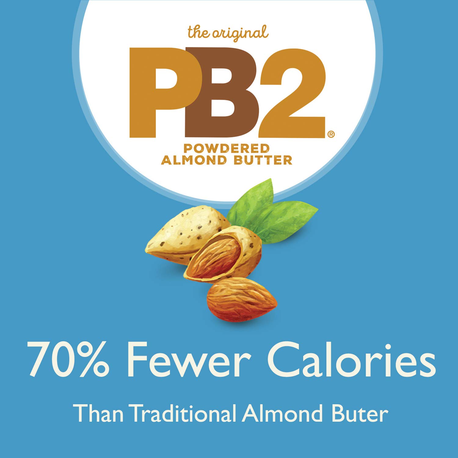 PB2 Powdered Roasted Almond Butter, 16oz Low-Fat Vegan Almond Powder, Low Carb Nut Butter, Non-GMO, Gluten Free, Kosher