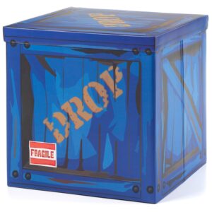 campliner large loot drop box accessory (14” x 14” x 14”) - goes with merch like pickaxes, guns, costumes - perfect decoration gift for gamers, boys, parties