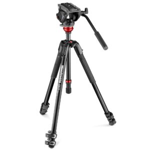 manfrotto 190x 3-section aluminum video tripod with 500 fluid video head