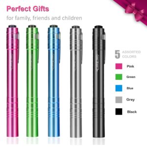 SEAMAGIC 15-Pack LED Penlight - Pocket Bulk Pen Light Flashlight with Clip, 30-Piece Dry Batteries Included, Mini Pen Light for Inspection, Repairing, Camping and Training Course (15-Pack)