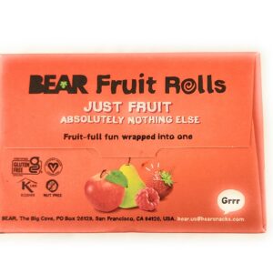 Bear Real Fruit Snack Rolls, Strawberry & Raspberry Variety Pack, 48 Roll (24pk, 2 rolls per Pack), Packaged with Bryant Desai Supplies Pen