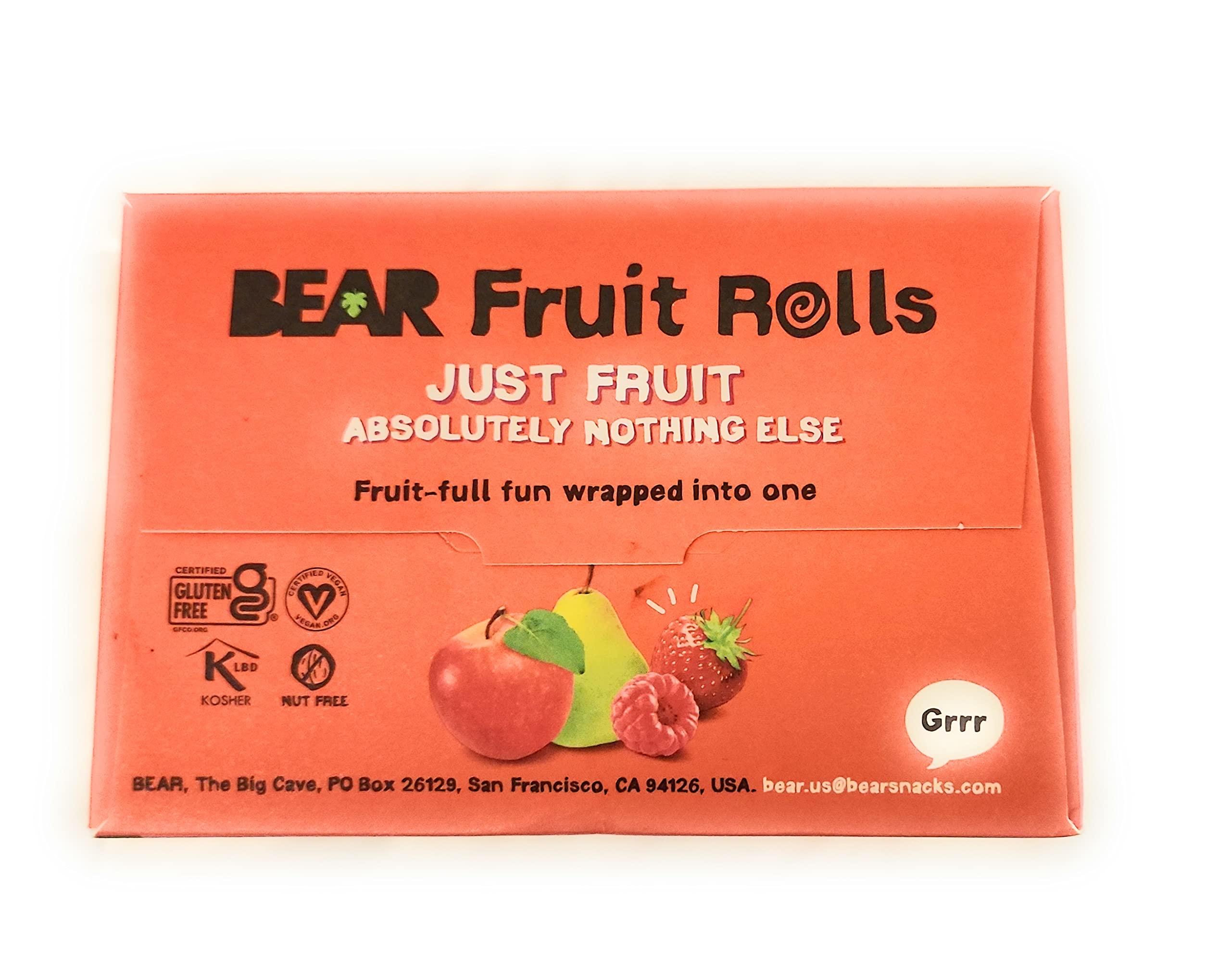 Bear Real Fruit Snack Rolls, Strawberry & Raspberry Variety Pack, 48 Roll (24pk, 2 rolls per Pack), Packaged with Bryant Desai Supplies Pen