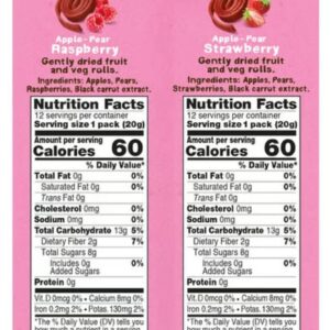 Bear Real Fruit Snack Rolls, Strawberry & Raspberry Variety Pack, 48 Roll (24pk, 2 rolls per Pack), Packaged with Bryant Desai Supplies Pen