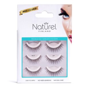 false eyelashes natural face eye lashes - self adhesive eyelash strip - pre glued falsies eyelashes