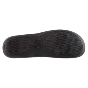 isotoner Men's Slippers, Open Back Slip On with Gel Infused Memory Foam, Indoor/Outdoor Sole and Skid Resistance