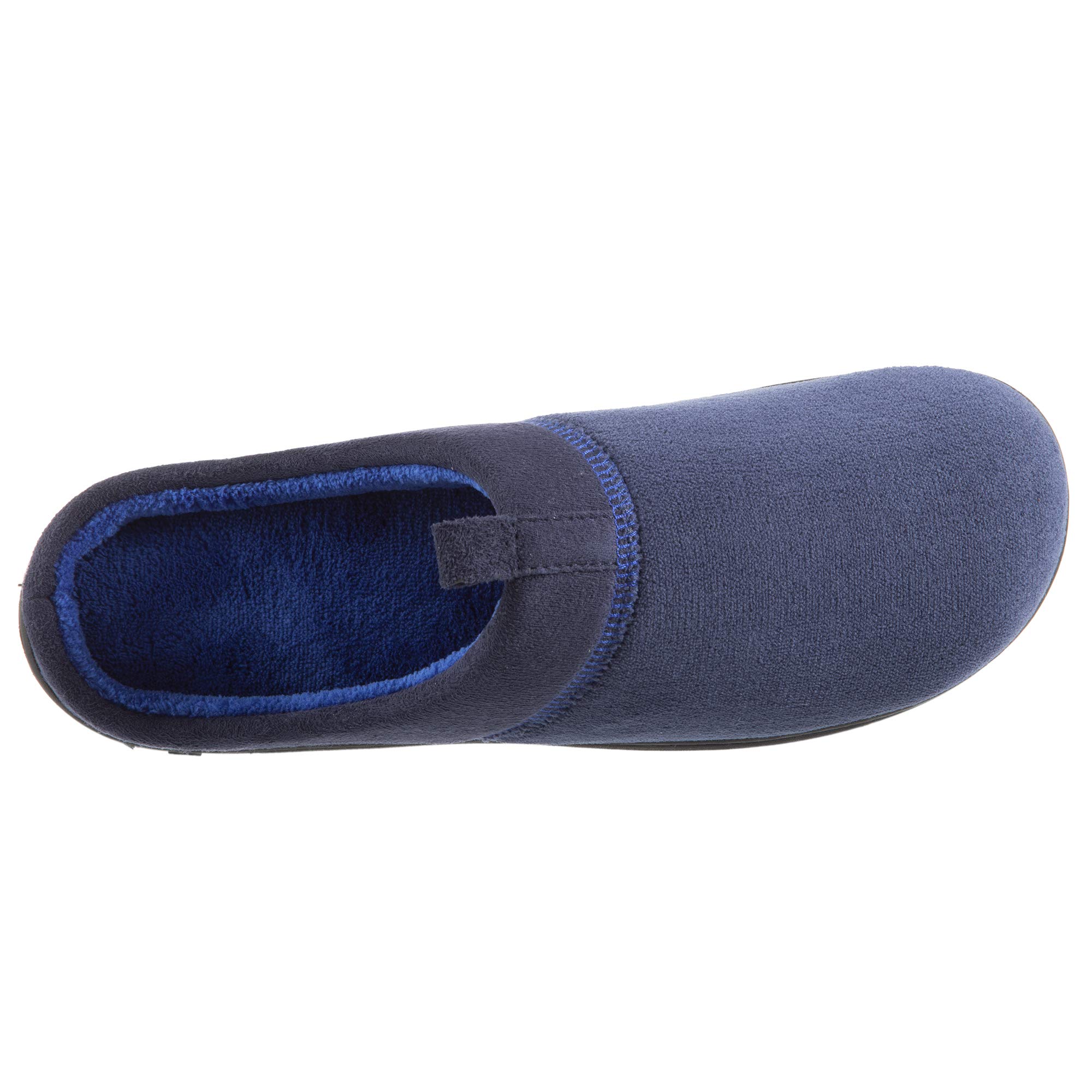 isotoner Men's Slippers, Open Back Slip On with Gel Infused Memory Foam, Indoor/Outdoor Sole and Skid Resistance