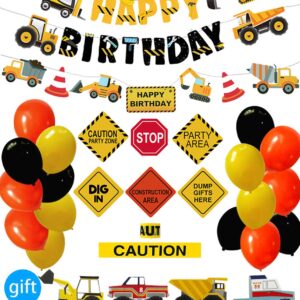 Construction Birthday Party Supplies Dump Truck Party Decorations Kits Set for Kids Birthday Party 51 pack