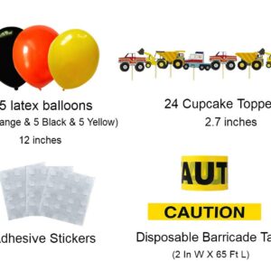 Construction Birthday Party Supplies Dump Truck Party Decorations Kits Set for Kids Birthday Party 51 pack