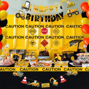 Construction Birthday Party Supplies Dump Truck Party Decorations Kits Set for Kids Birthday Party 51 pack