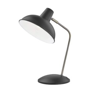 light society ls-t261-bk hylight black retro desk lamp with antique brass details, mid century modern vintage style