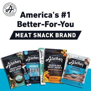 Original Mini Jerky Beef Sticks by Country Archer, 100% Grass-Fed, Gluten Free, High Protein Snacks, .5 Ounce, 28 Count