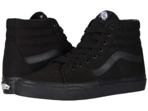 vans sk8-hi black-black,size 11 m us women / 9.5 m us men