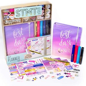 stmt diy bullet journaling kit for girls ages 8+ - planner, notebook, stationery set