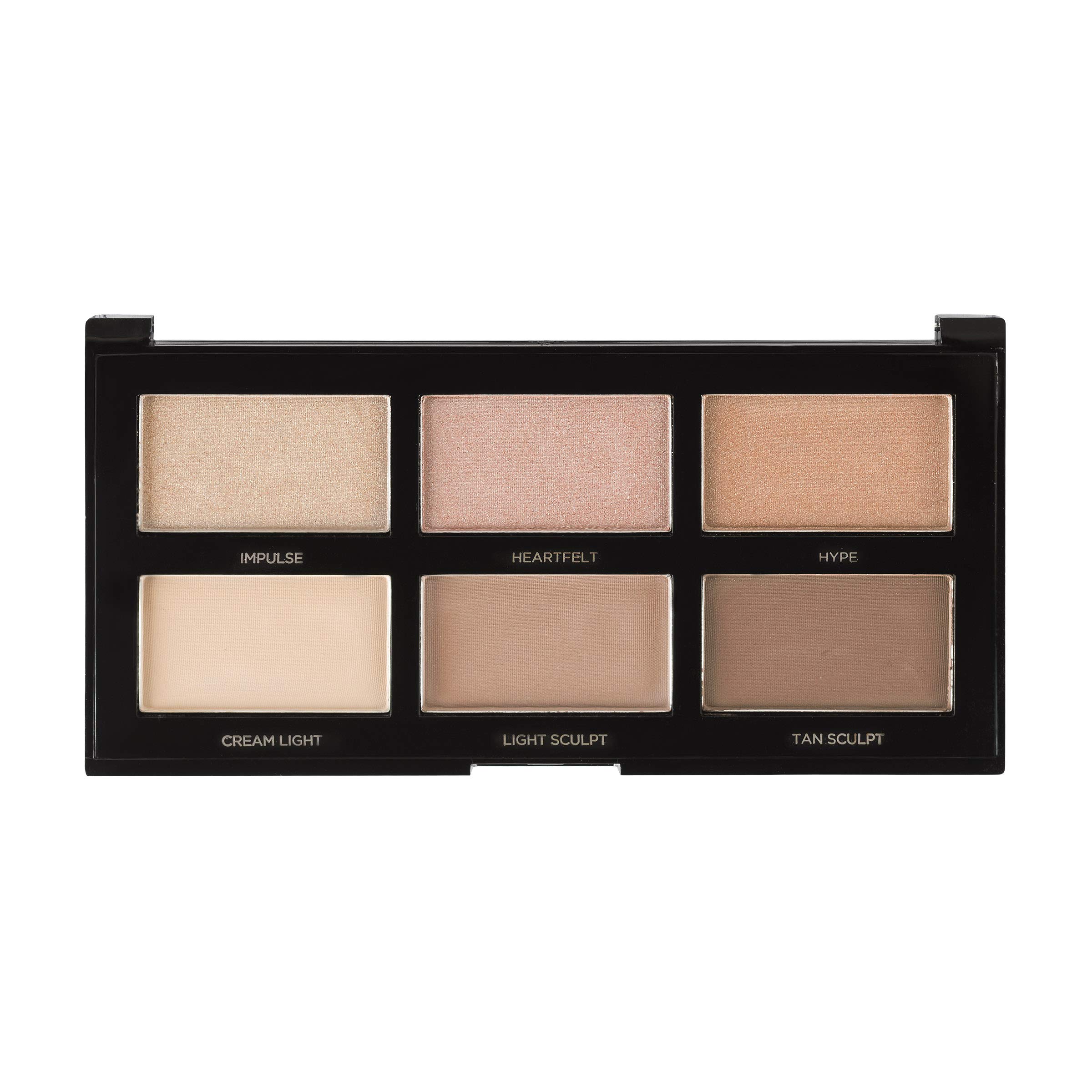 Profusion Cosmetics Mini Artistry Highlight & Contour I Palette Makeup Kit, Long Lasting and Soft Powder Formula - Light Medium