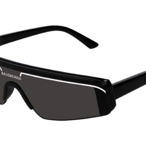 Balenciaga Shield Sunglasses BB0003S 001 Black 99mm 0003