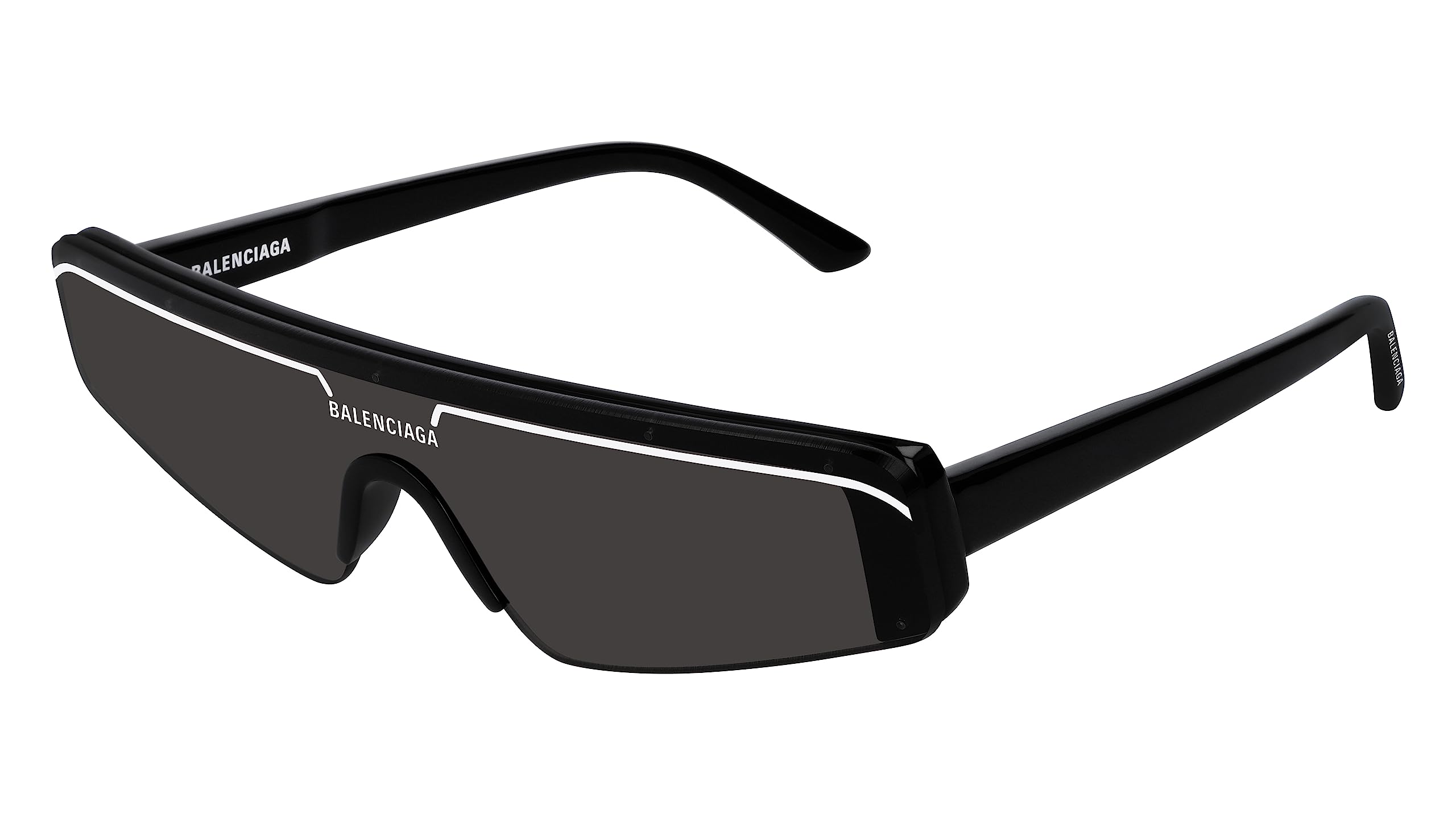 Balenciaga Shield Sunglasses BB0003S 001 Black 99mm 0003