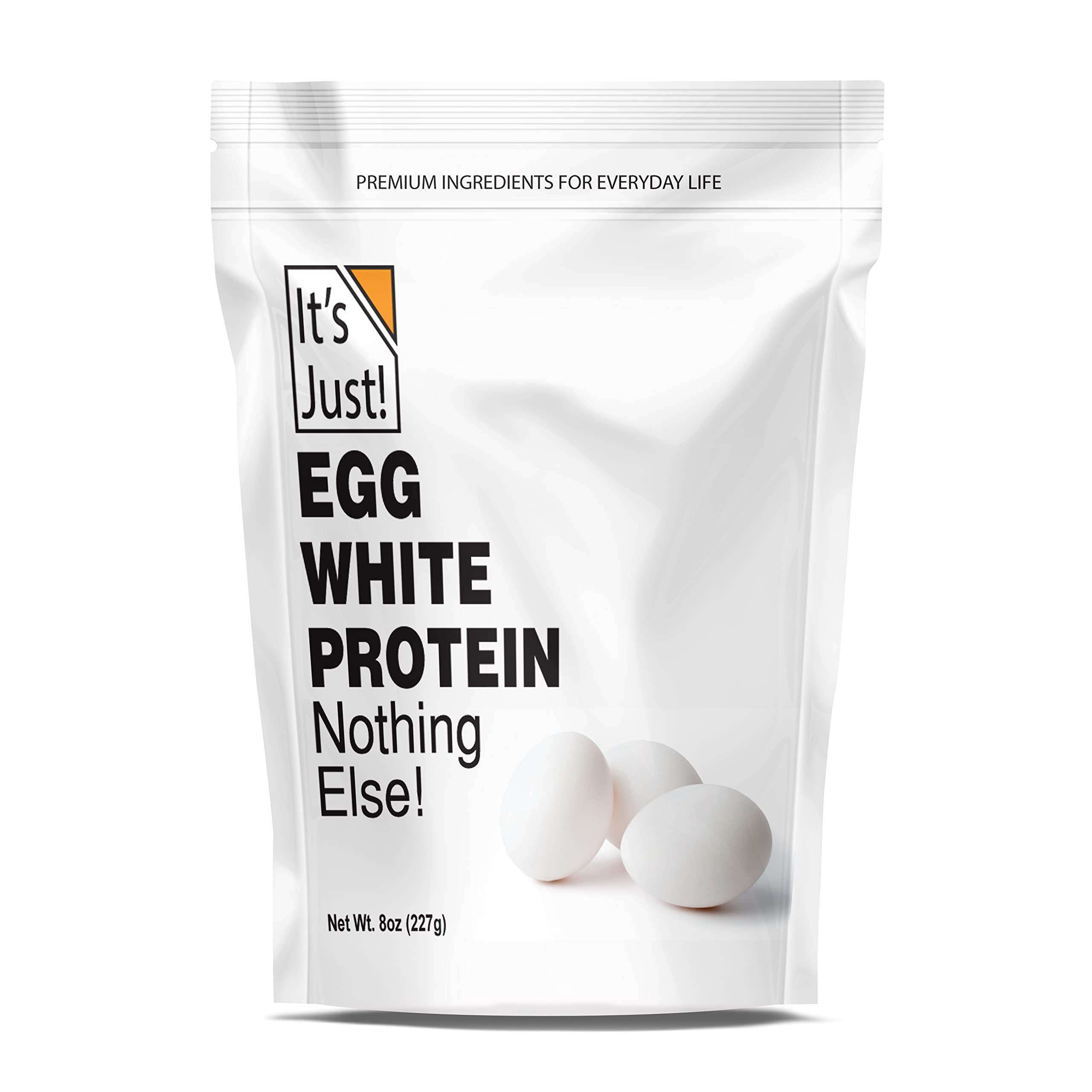 It's Just! - Egg White Protein Powder, Made in USA from Cage-Free Eggs, Dried Egg Whites (Unflavored, 8oz)