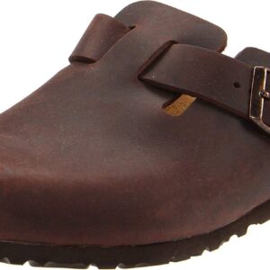 Birkenstock Unisex Boston Soft Footbed Clog Slip On Mule Sandal, Habana Oiled Leather, 36, 5-5.5 Women/3-3.5 Men