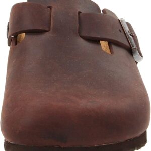 Birkenstock Unisex Boston Soft Footbed Clog Slip On Mule Sandal, Habana Oiled Leather, 36, 5-5.5 Women/3-3.5 Men