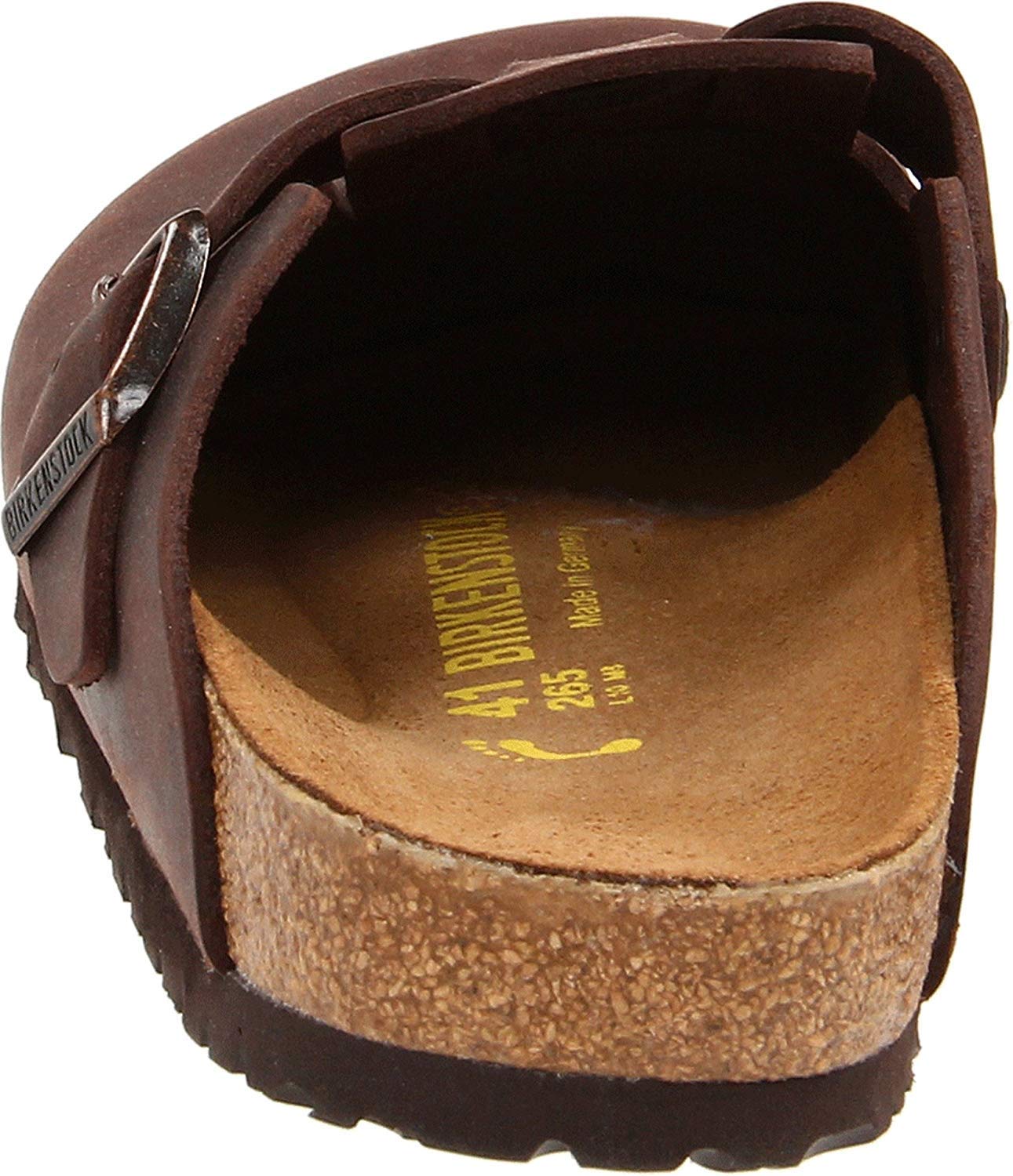 Birkenstock Unisex Boston Soft Footbed Clog Slip On Mule Sandal, Habana Oiled Leather, 36, 5-5.5 Women/3-3.5 Men