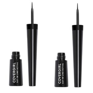 COVERGIRL Get In Line Active Eyeliner, Ink Black, 2 Count