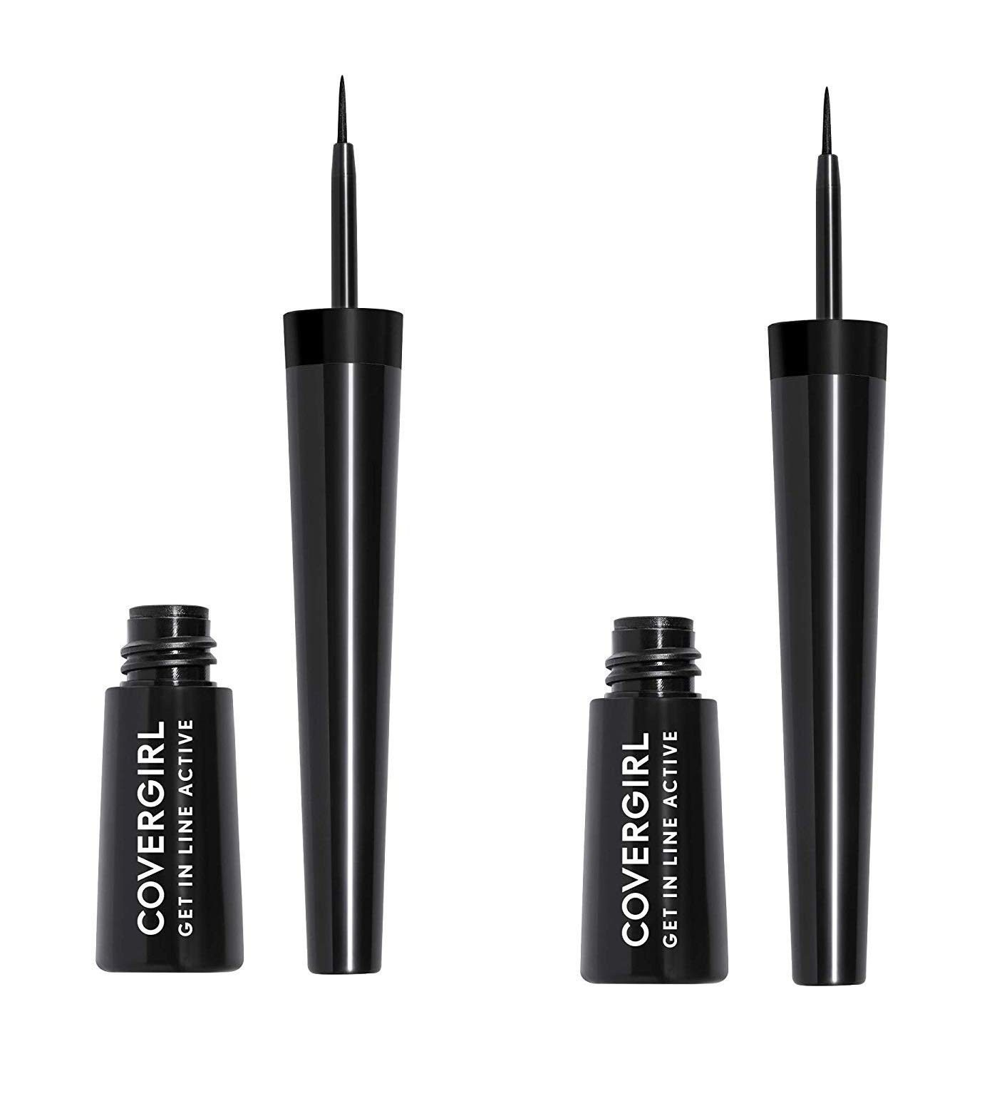 COVERGIRL Get In Line Active Eyeliner, Ink Black, 2 Count