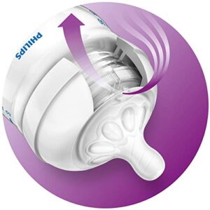 Philips Avent Natural Baby Bottle First Flow Nipple, 0M+, 4pack, Flow 0, SCF657/43