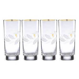 lenox 886859 holiday gold 4-piece highball glass set