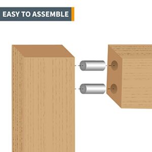 POWERTEC 71145 Hardened Steel Dowel Pins 3/8-Inch, Heat Treated and Precisely Shaped for Accurate Alignment, Alloy Steel , 4 Pack, Silver, 3/8" x 3" Pins