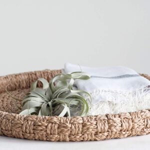 Round Braided Bankuan Tray with Handles