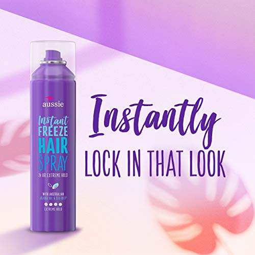 Aussie Instant Freeze With Jojoba Oil & Sea Kelp Hairspray, 7.0 Oz, 7 Fl Oz