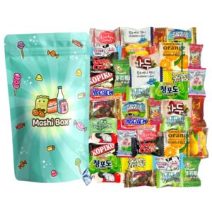 mashi box asian candy mystery variety pack | 40 pcs | mix of japanese/chinese/vietnamese/korean/indonesia/thai candy and more!