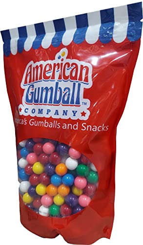 American Gumball Company Assorted Refill Gumballs 2 Pound Bag - .62 inch Small Gumballs for Gumball Machine