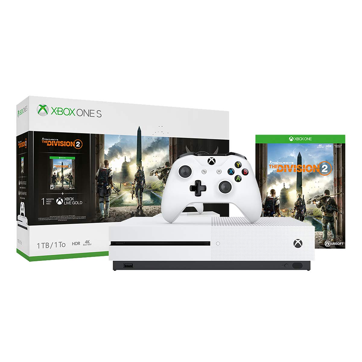 Xbox One S 1TB Console - Tom Clancy's The Division 2 Bundle (Discontinued)