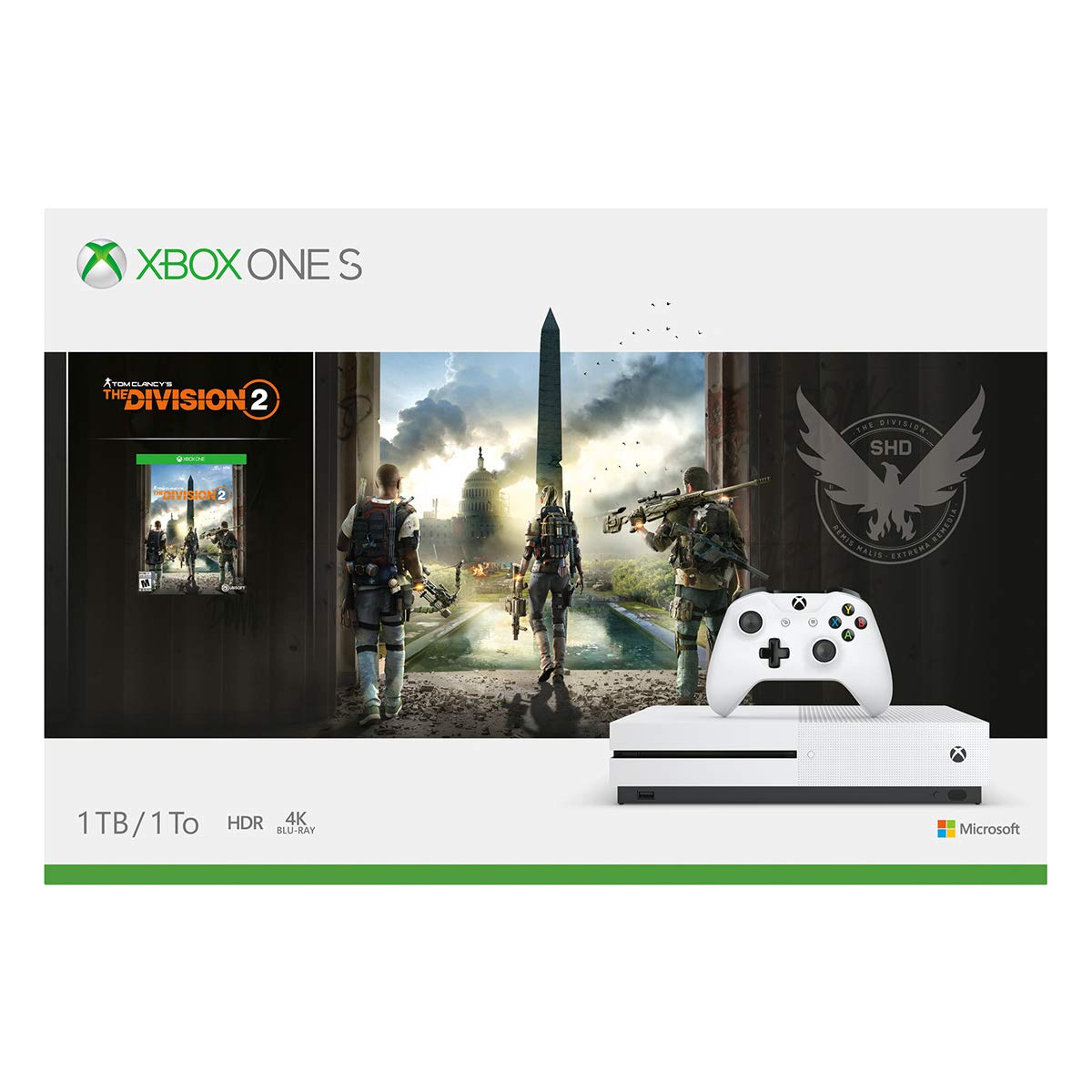 Xbox One S 1TB Console - Tom Clancy's The Division 2 Bundle (Discontinued)