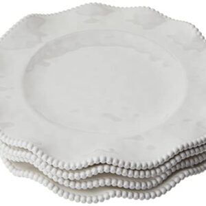 Certified International Perlette Cream Melamine 11" Dinner Plates, Set of 4