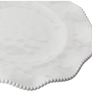 Certified International Perlette Cream Melamine 11" Dinner Plates, Set of 4