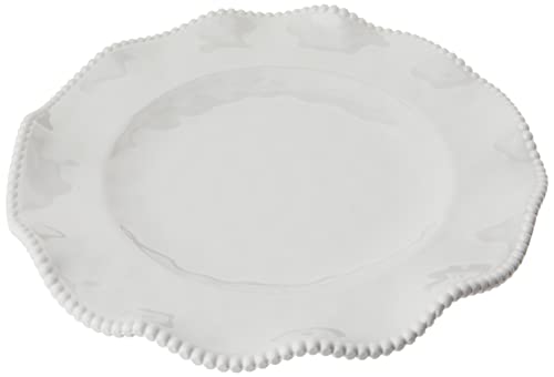 Certified International Perlette Cream Melamine 11" Dinner Plates, Set of 4