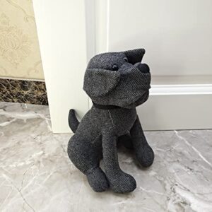 Fabric Animal Door Stopper Gifts for Mom Doorstops Book Stopper Wall Protectors Anti Collision Decorative Dark Grey Dog