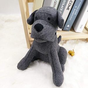 Fabric Animal Door Stopper Gifts for Mom Doorstops Book Stopper Wall Protectors Anti Collision Decorative Dark Grey Dog