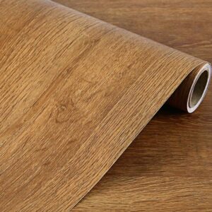 Faux Wood Grain Contact Paper Wallpaper Self Adhesive Vinyl Film for Kitchen Cabinets Shelves Drawer Cupboard Counter Top Table Desk Furniture Door Wall Decal Sticker (24"x117")