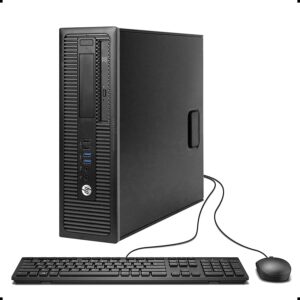 hp elitedesk 800 g1 sff high performance business desktop computer, intel quad core i5-4590 upto 3.7ghz, 16gb ram, 2tb hdd, 256gb ssd (boot), dvd, wifi, windows 10 professional (renewed)