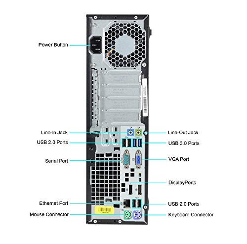 HP EliteDesk 800 G1 SFF High Performance Business Desktop Computer, Intel Quad Core i5-4590 up to 3.7GHz, 8GB RAM, 1TB HDD, 256GB SSD (boot), DVD, WiFi, Windows 10 Professional (Renewed)