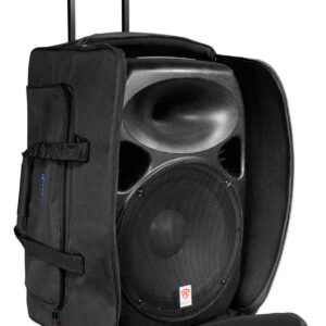 Rockville Rolling Travel Bag for Most 15" DJ PA Speakers w/Handle+Wheels (SB15)