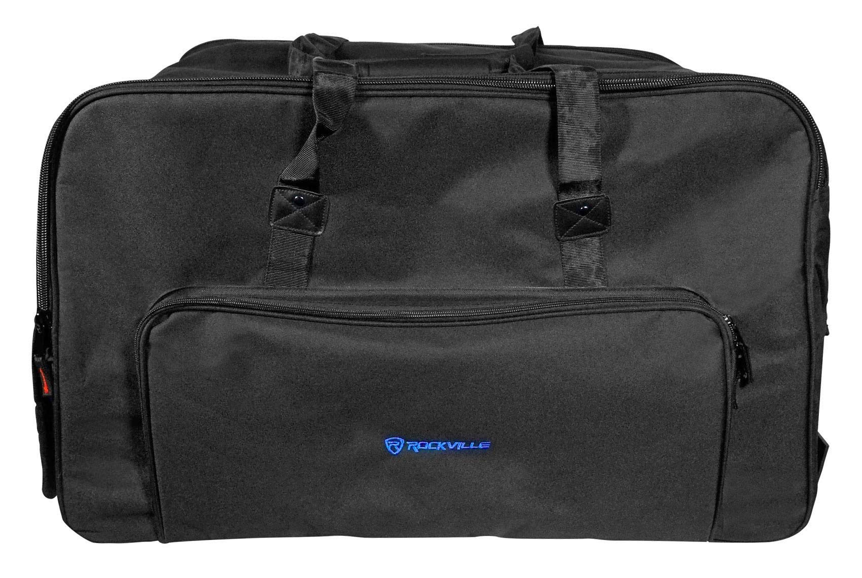 Rockville Rolling Travel Bag for Most 15" DJ PA Speakers w/Handle+Wheels (SB15)